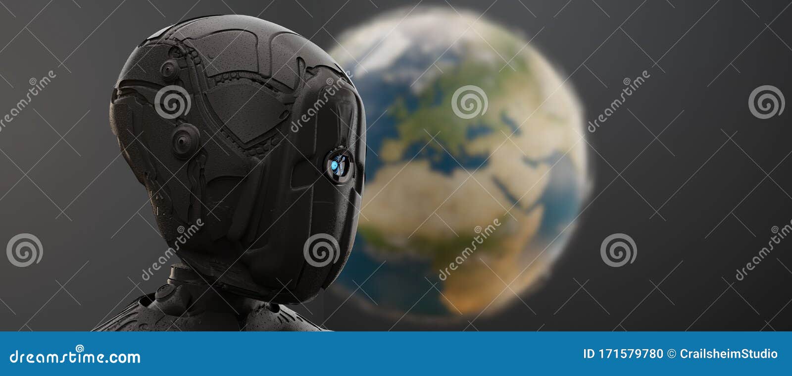 Humanoid Robot Artificial Intelligence 3d-illustration. Elements of ...