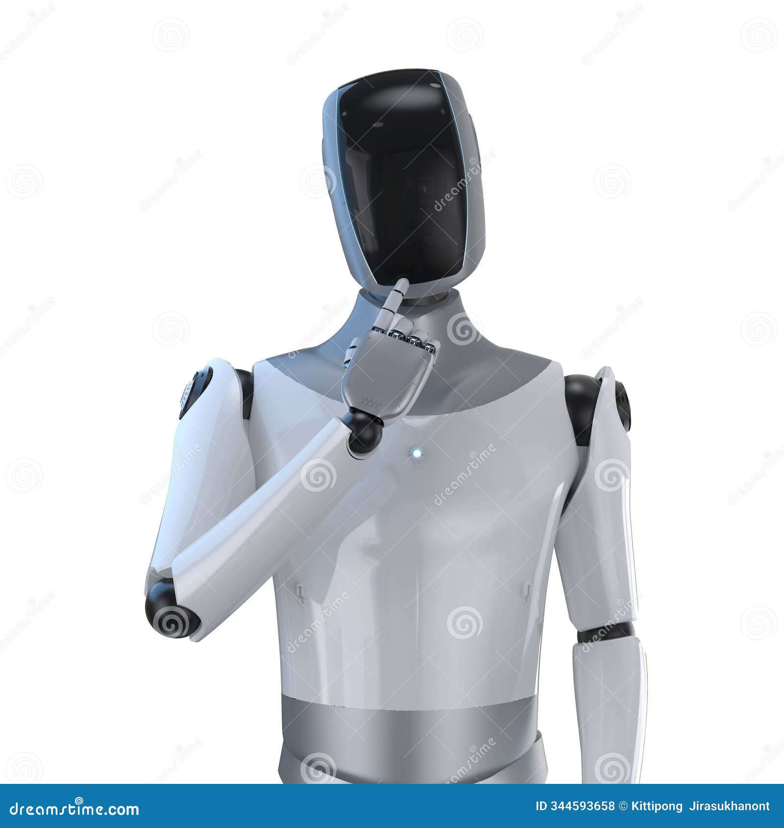 Humanoid Robot Doctor Tablet Brain Royalty-Free Stock Photo ...