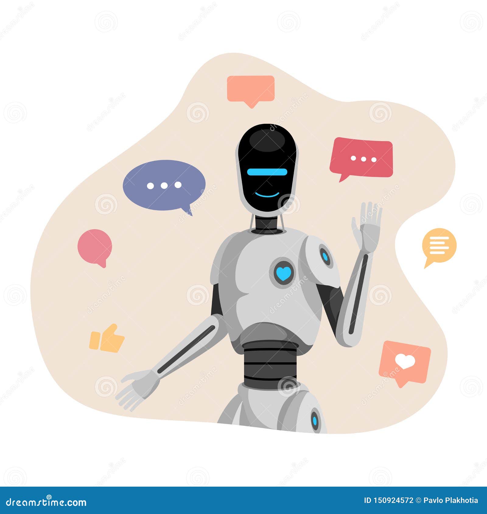 Humanoid Robot, Chatbot Vector Illustration. Artificial Intelligence ... Humanoid Robot, Chatbot Vector Illustration. Artificial Intelligence ...