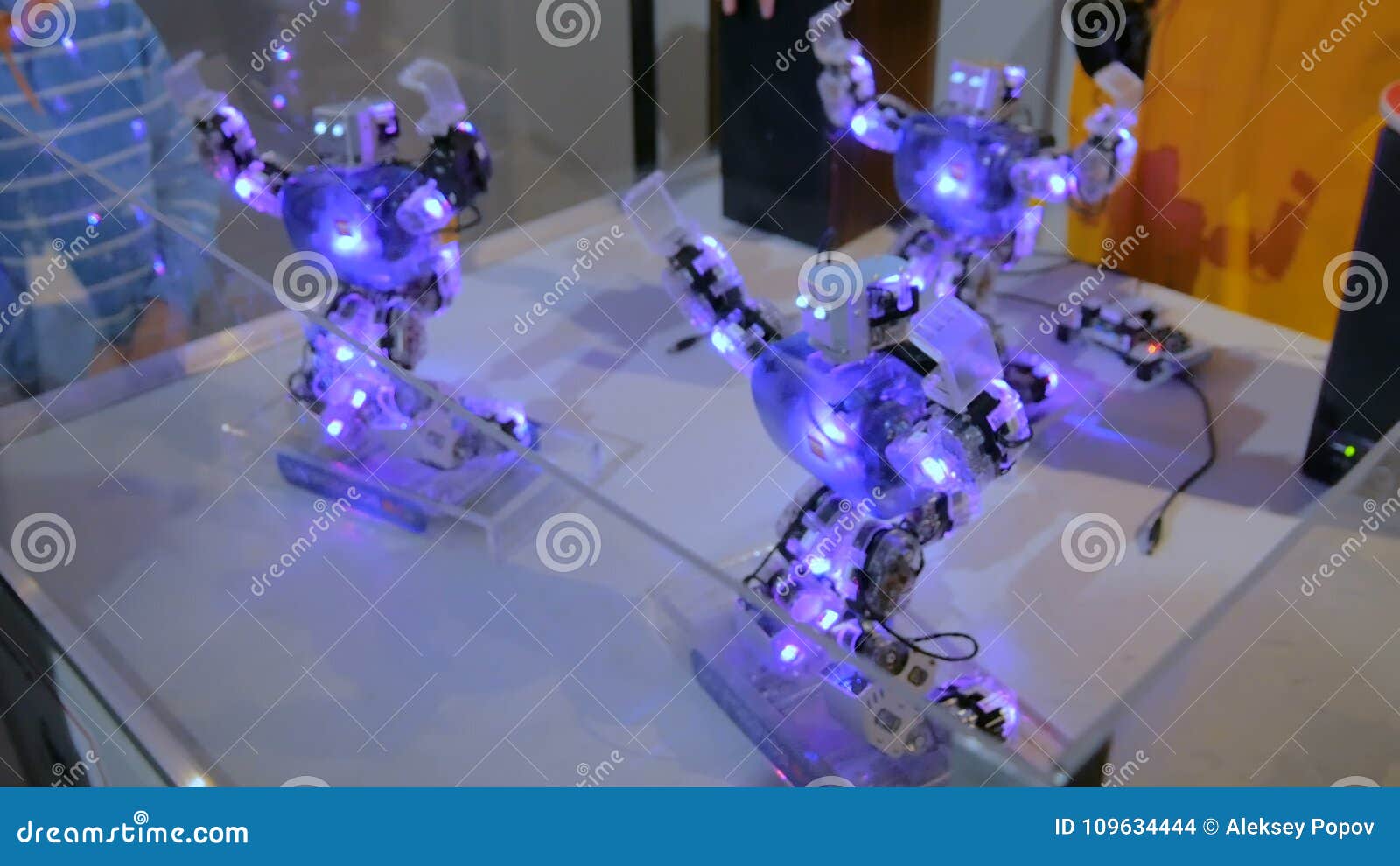 Humanoid Robot Dancing at Robotic Show Stock Footage - Video of cyber ...