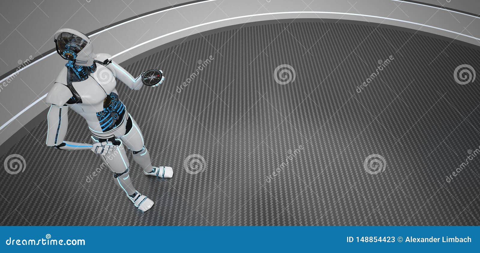 Humanoid Robot Compass stock illustration. Illustration of automation ...