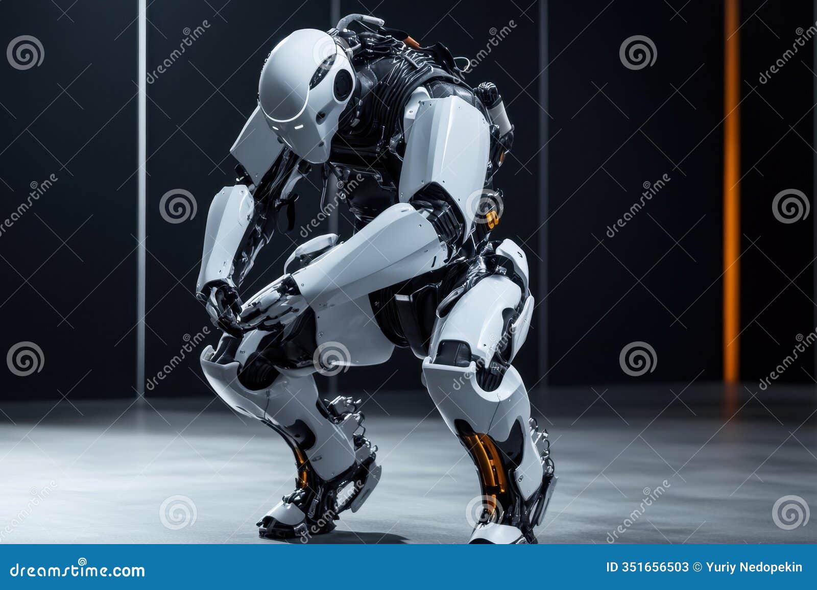 Advanced Humanoid Robot in a Dynamic Pose Showcasing Mechanical Design ...