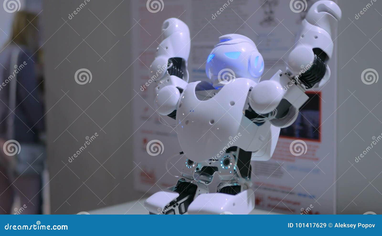 Humanoid Robot Dancing at Robotic Show Stock Video - Video of humanoid ...