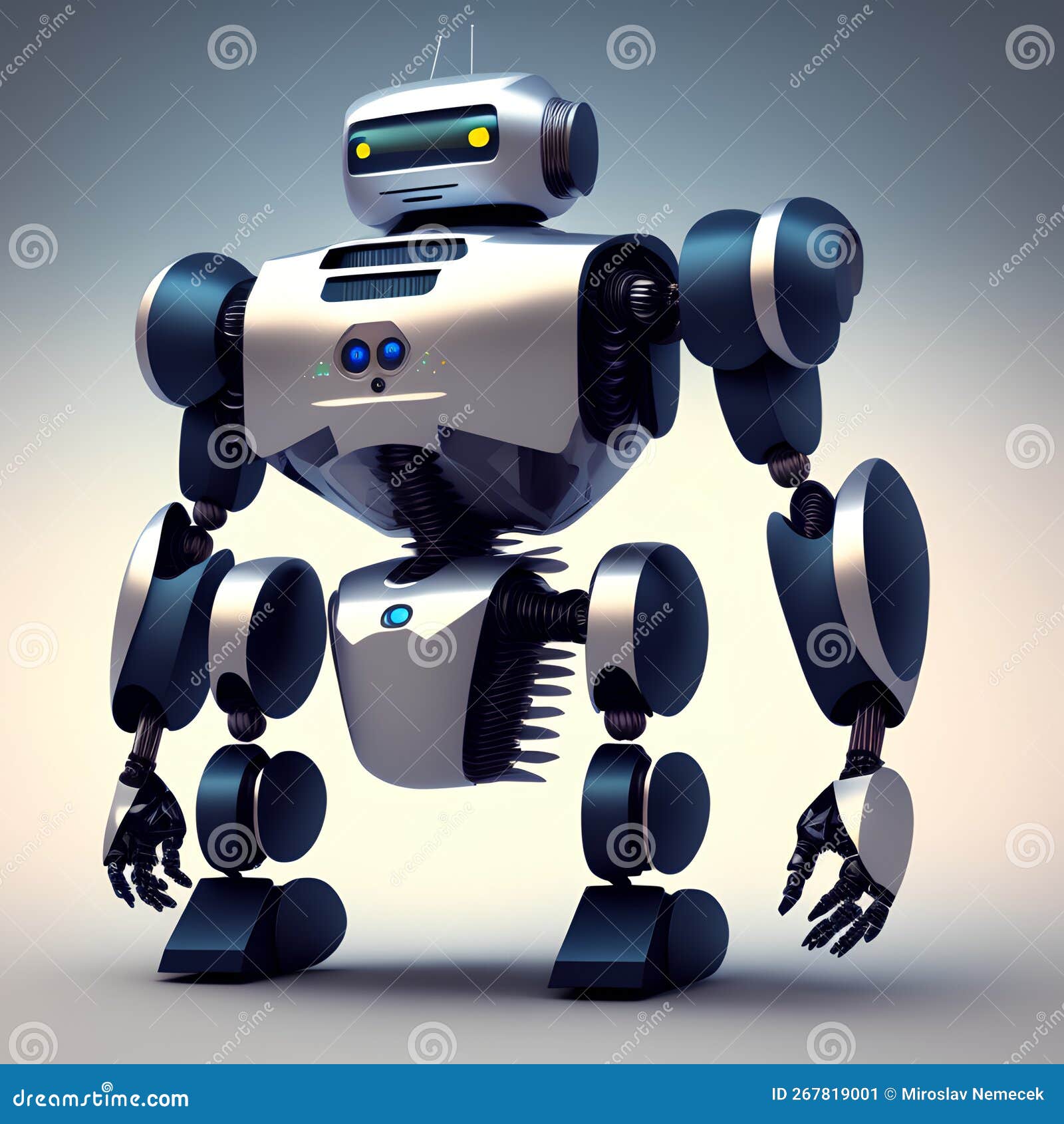 Humanoid Robot, Generative AI Illustration Stock Illustration ...