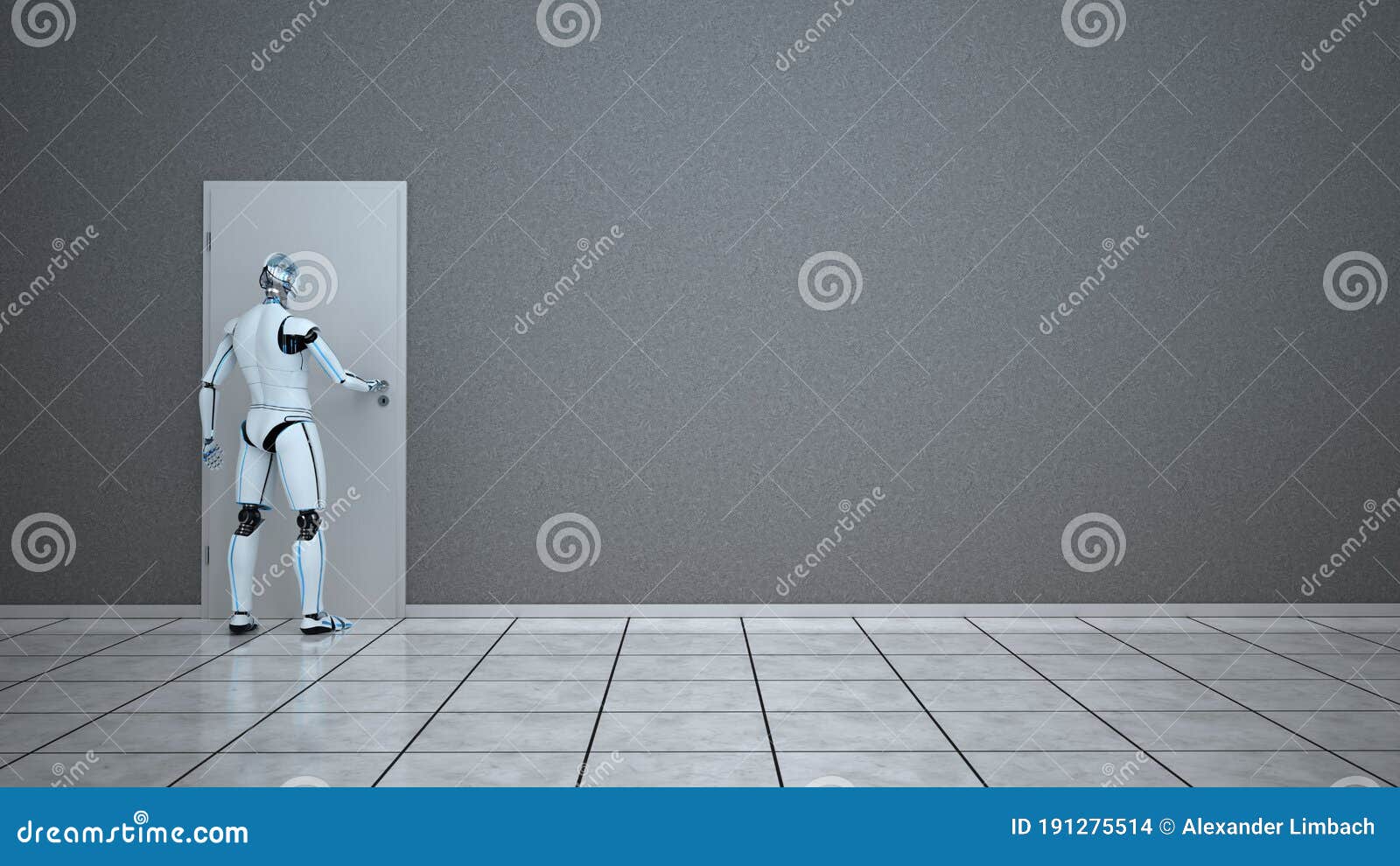 Humanoid Robot Door stock illustration. Illustration of cybernetic ...