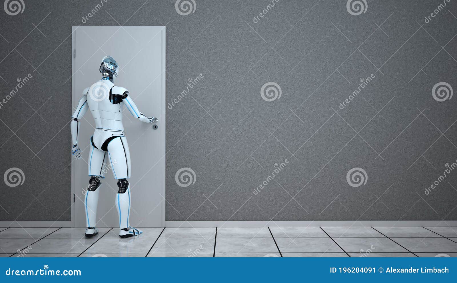 Humanoid Robot Door stock image. Image of opened, open - 196204091