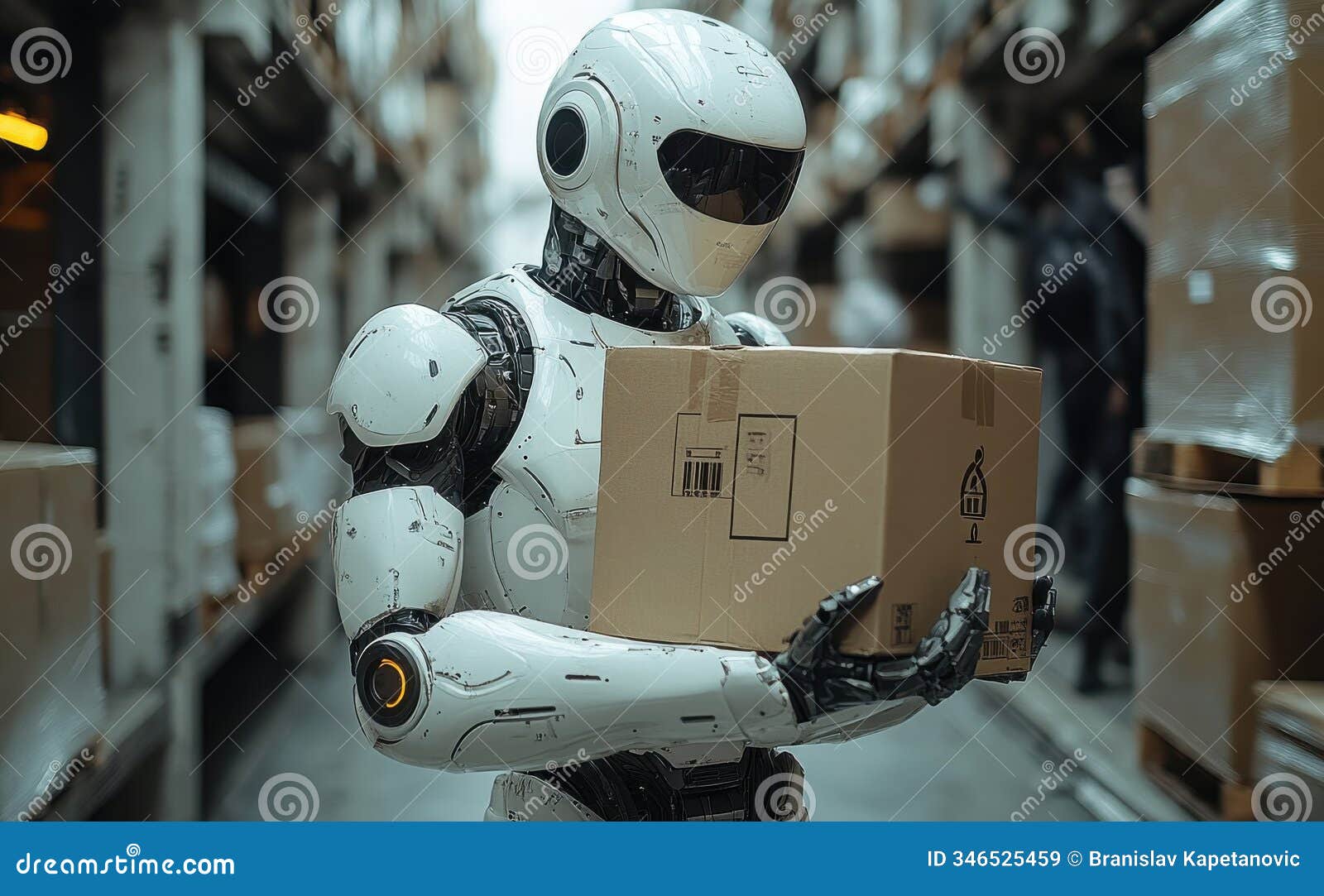 Humanoid Robot Efficiently Managing Logistics in a Modern Warehouse ...