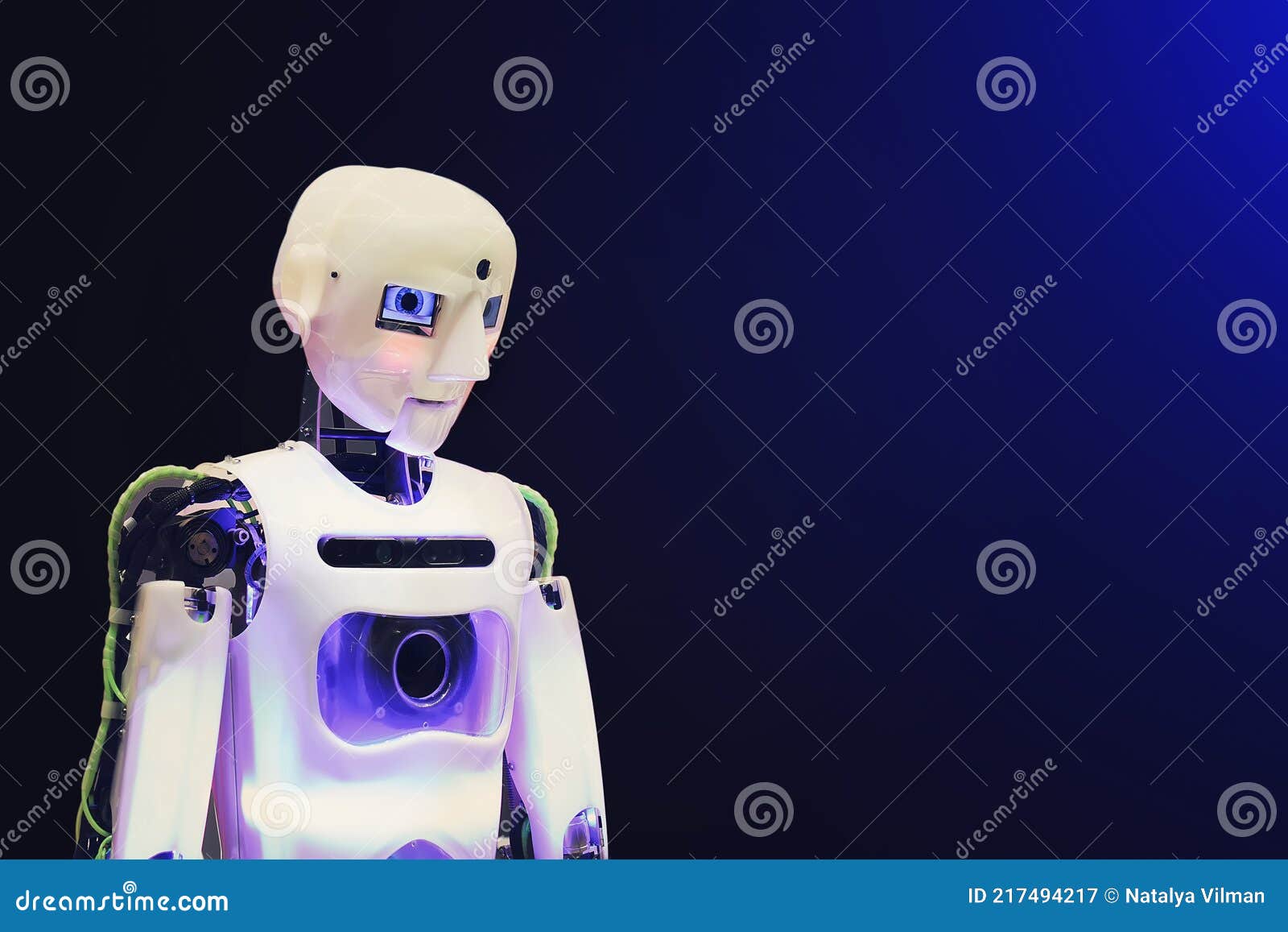Humanoid Robot, Emotion of Sadness Stock Image - Image of communication ...