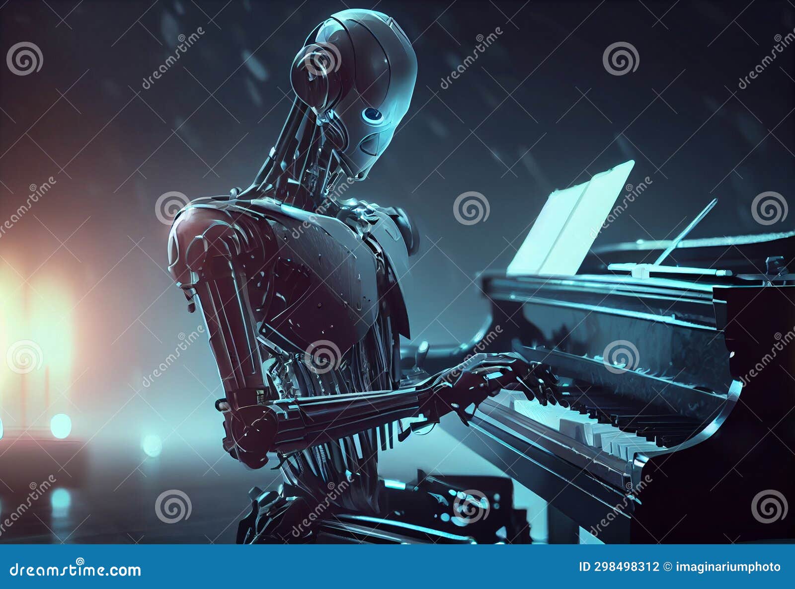 Humanoid Robot Emotionally Playing Piano at a Conce Stock Photo - Image ...