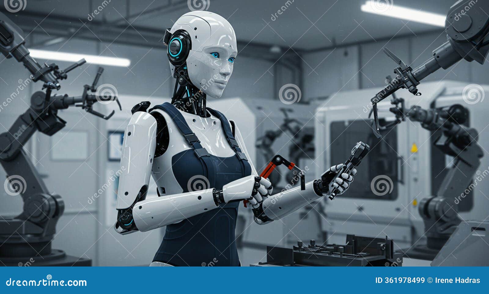 A Humanoid Robot, Equipped With Advanced Mechanical Design, Is ...