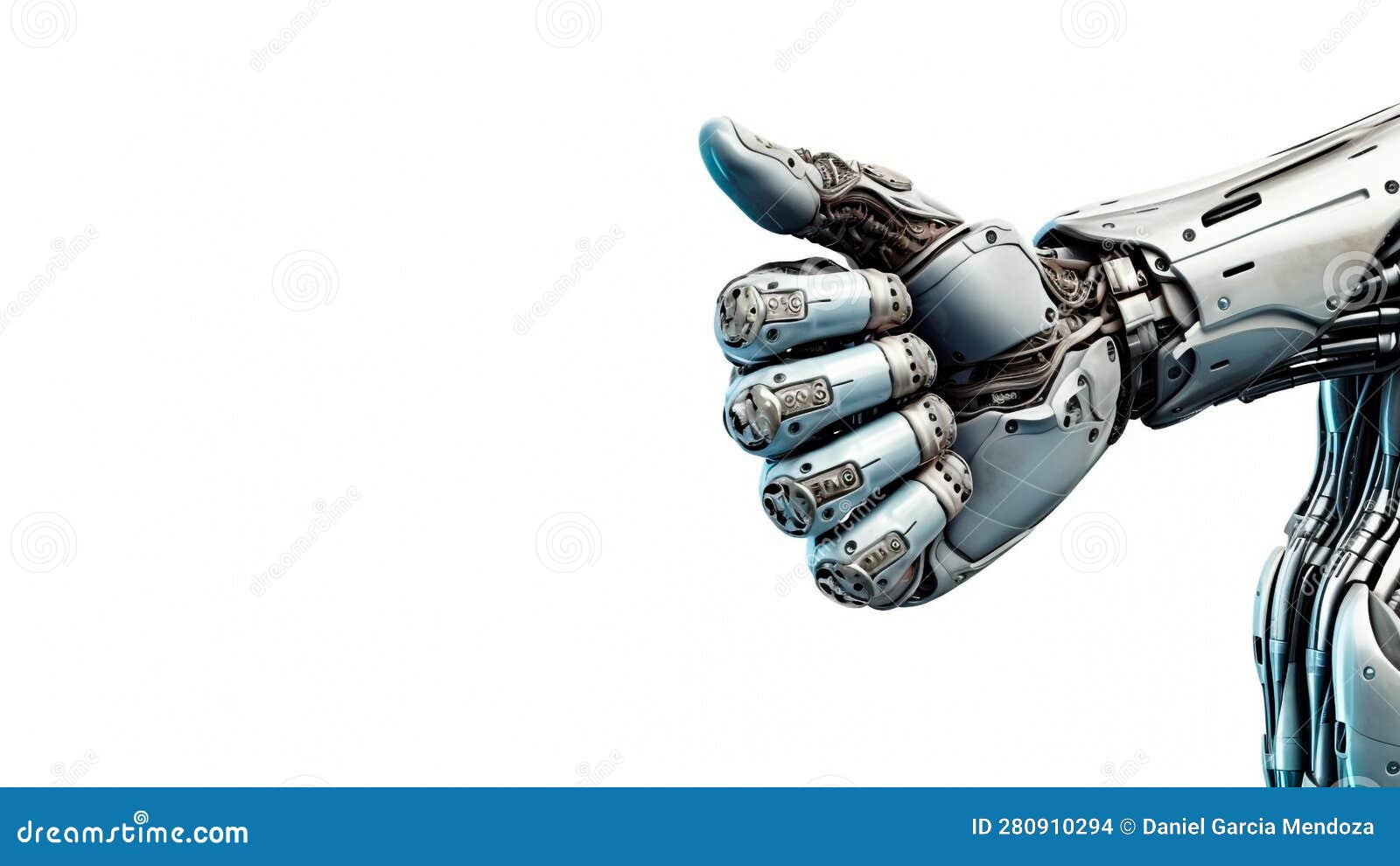 A Humanoid Robot Extends Its Robotic Hand, Forming Symbol of OK ...