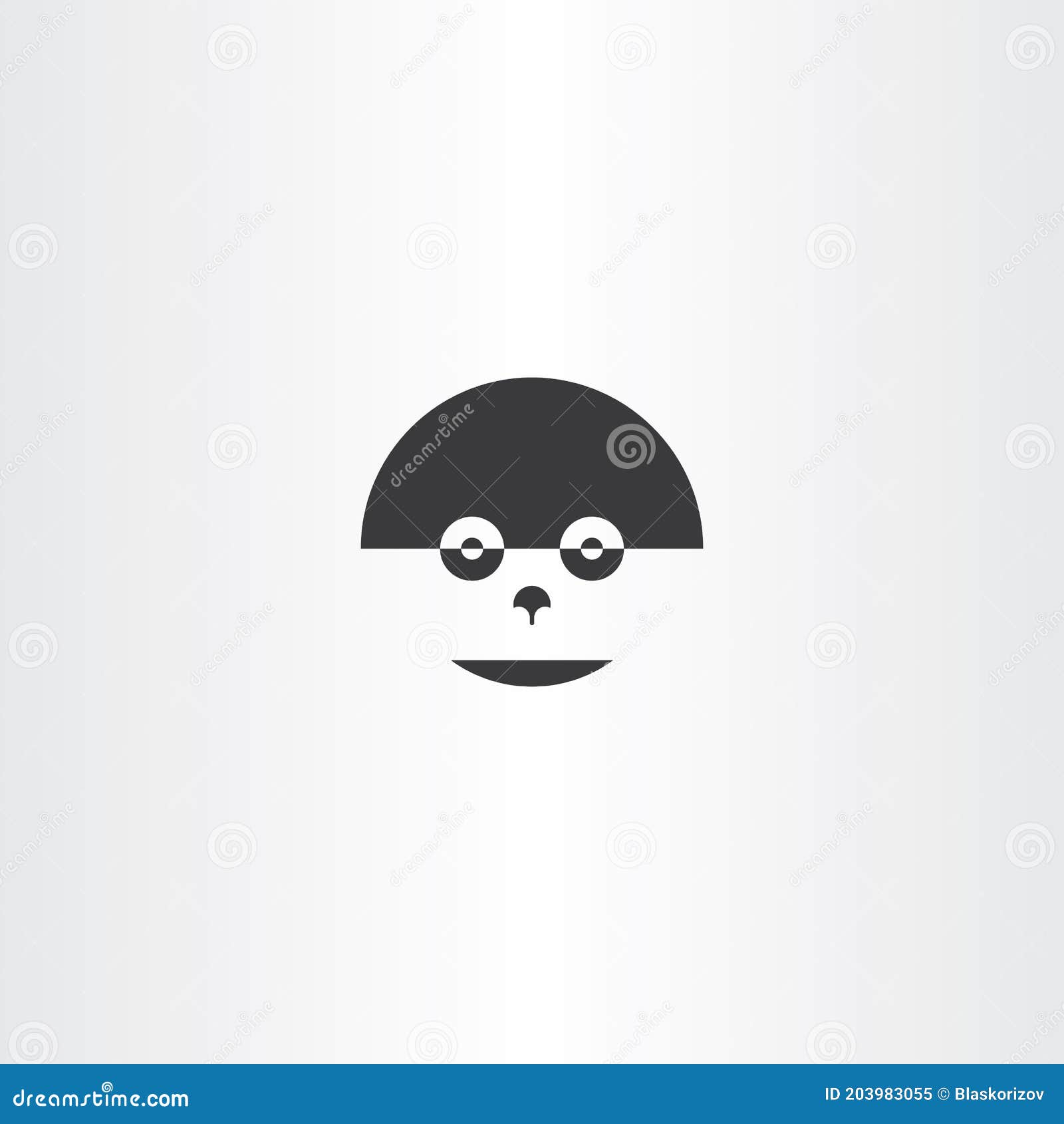Humanoid Robot Face Icon Vector Logo Stock Vector - Illustration of ...