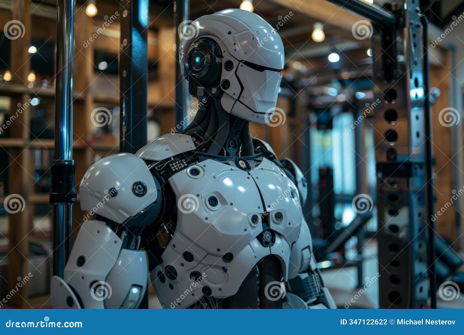Humanoid Robot in the Gym, AI Training Concept Stock Photo - Image of ...