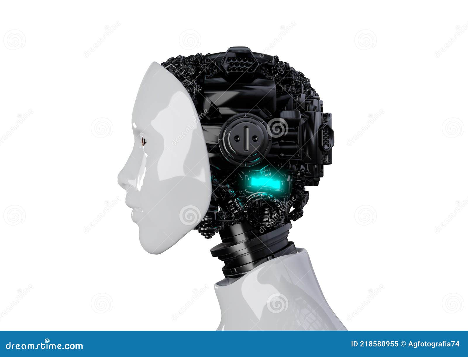 Humanoid Robot Head with Internal Cyber Mechanical Artificial Brain ...