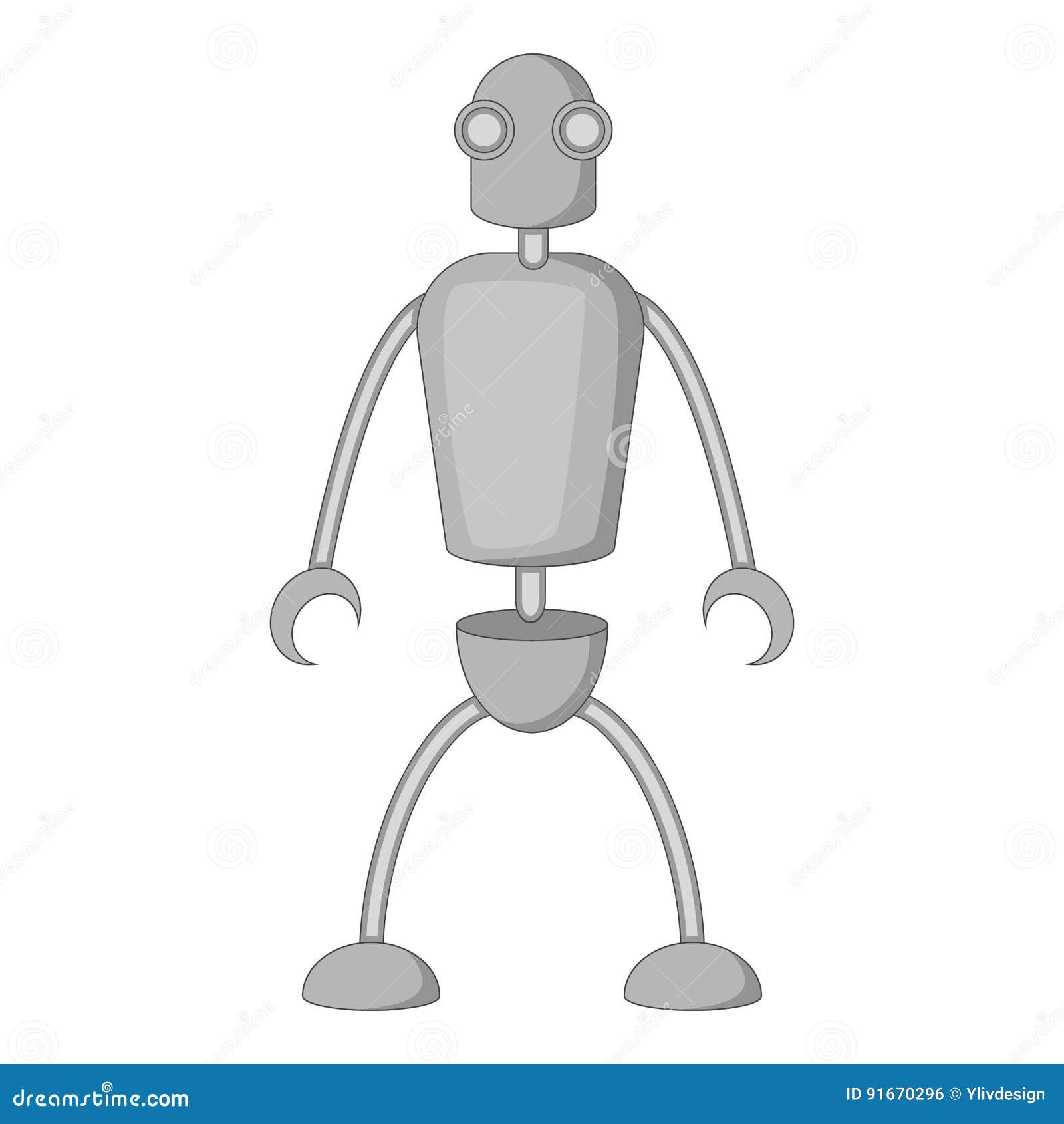 Monochrome Humanoid Stick Figure Illustration With Transparent ...