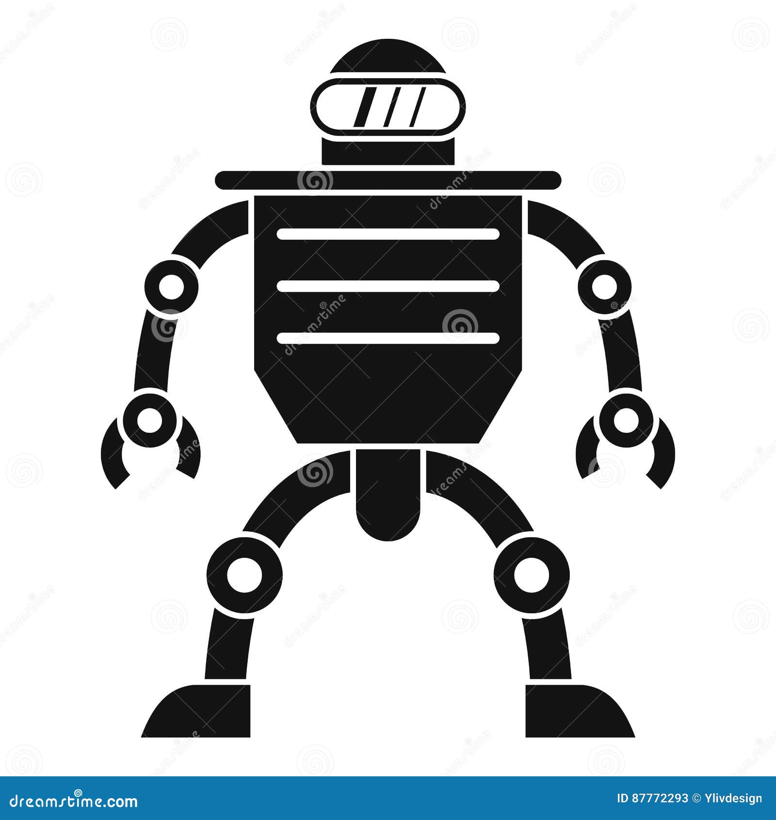 Humanoid Robot Icon, Simple Style Stock Vector - Illustration of ...