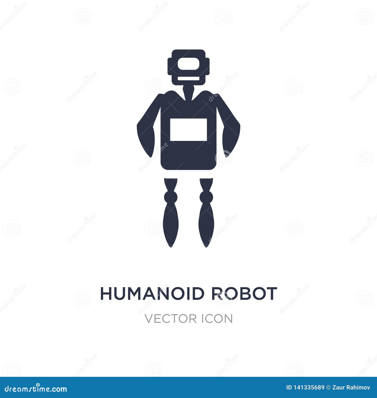 Humanoid Robot Icon on White Background. Simple Element Illustration ...
