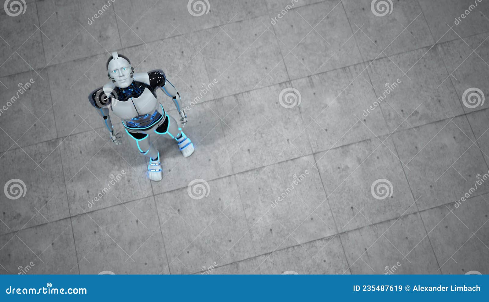 Humanoid Robot Industry Hall Stock Image - Image of technology, scifi ...