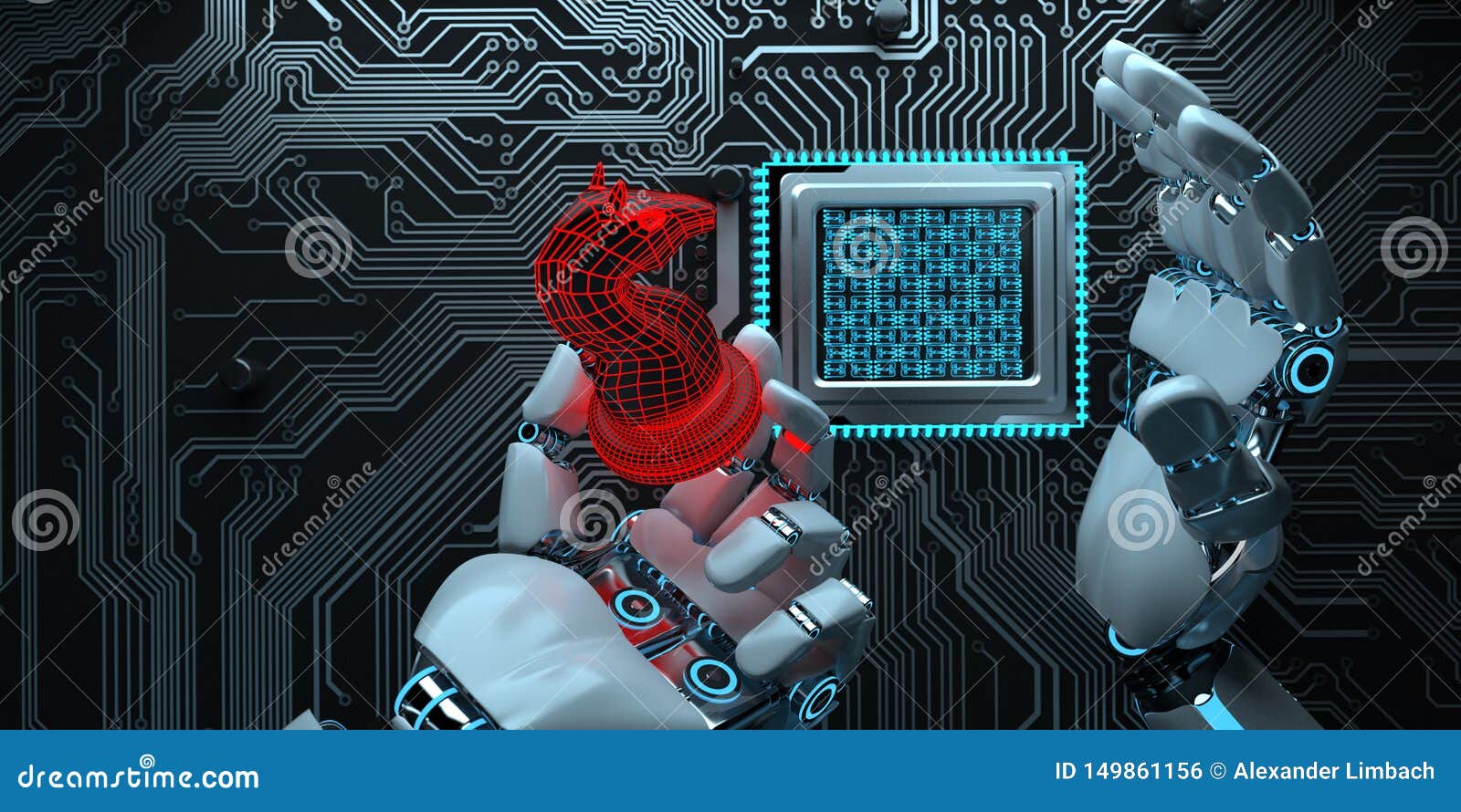 Humanoid Robot Hardware stock illustration. Illustration of cybernetic ...