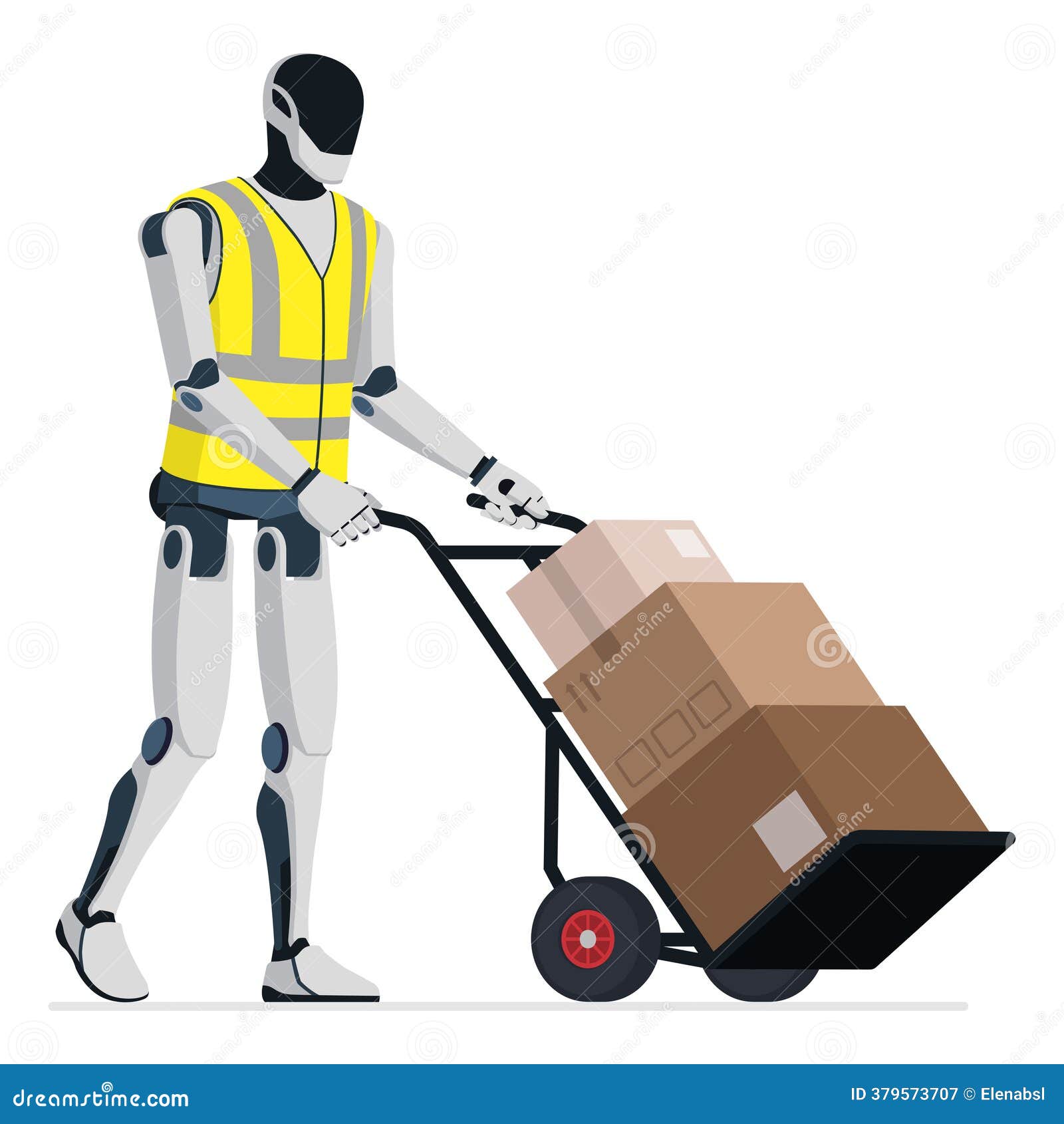Robot Moving Shipping Boxes Stock Photo | CartoonDealer.com #14190150