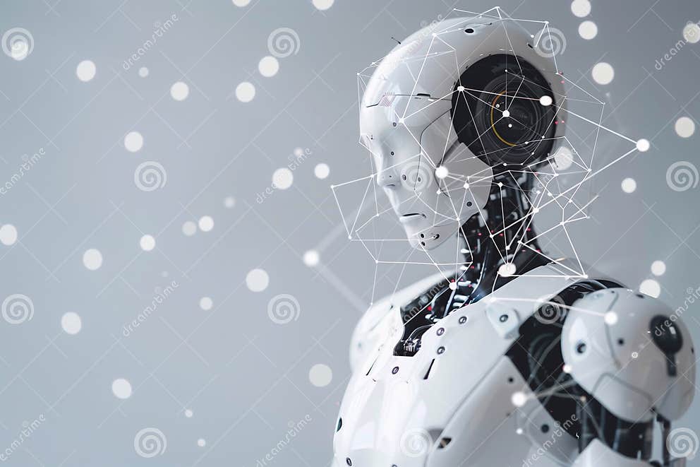 Humanoid Robot in Neural Networks Stock Illustration - Illustration of ...