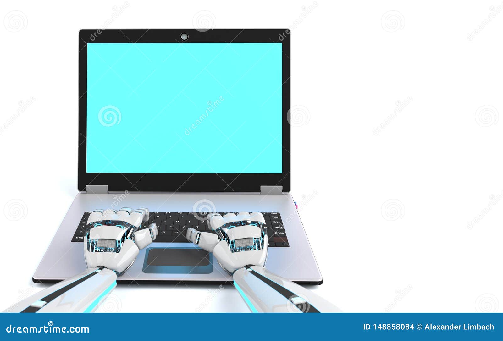 Humanoid Robot Notebook stock illustration. Illustration of engineering ...