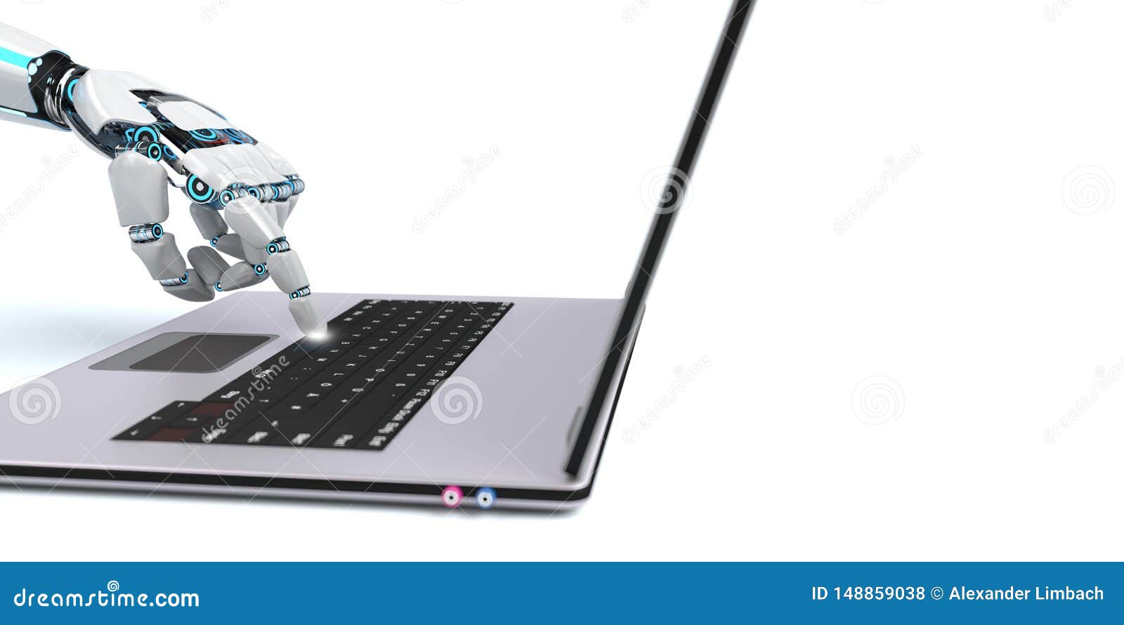 Humanoid Robot Notebook stock illustration. Illustration of internet ...