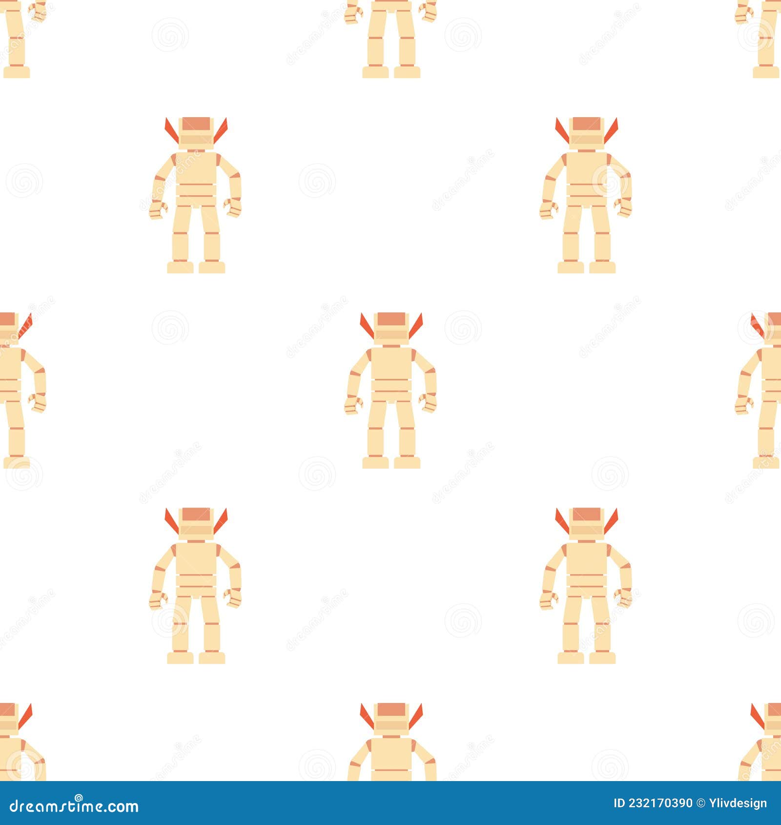 Humanoid Robot Pattern Seamless Vector Stock Vector - Illustration of ...