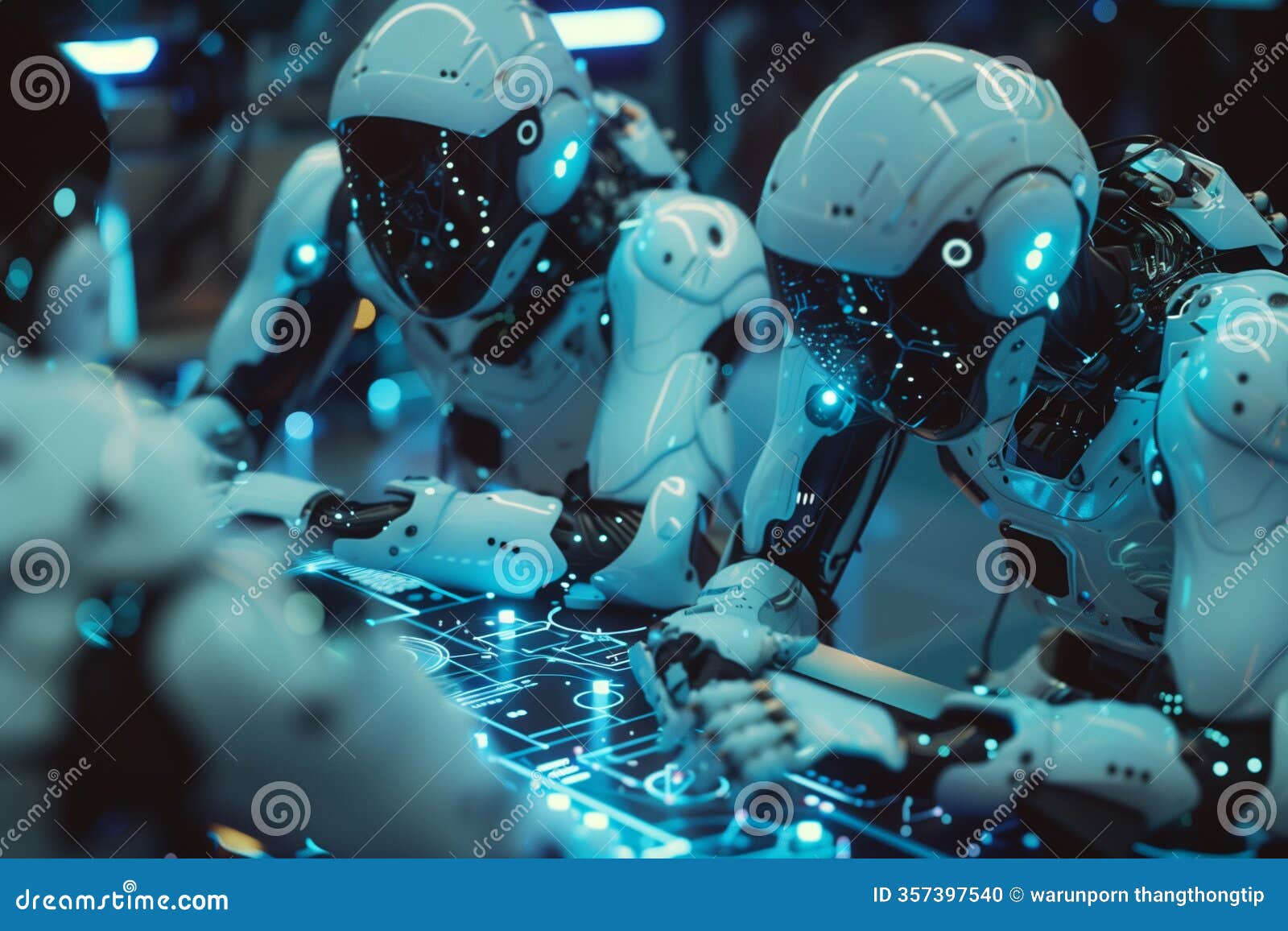 Humanoid Robot Perform Tasks in Manufacturing Facility on Processing ...