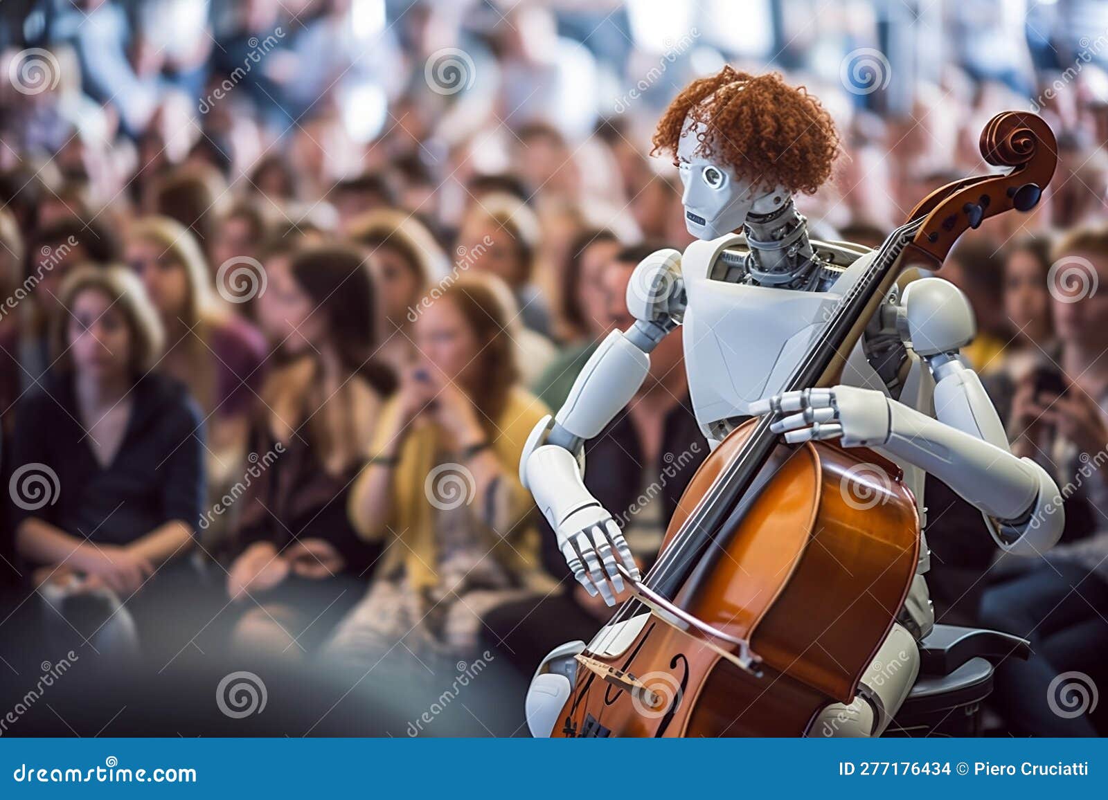 Humanoid Robot Playing the Cello in Front of a Human Audience ... Humanoid Robot Playing the Cello in Front of a Human Audience ...