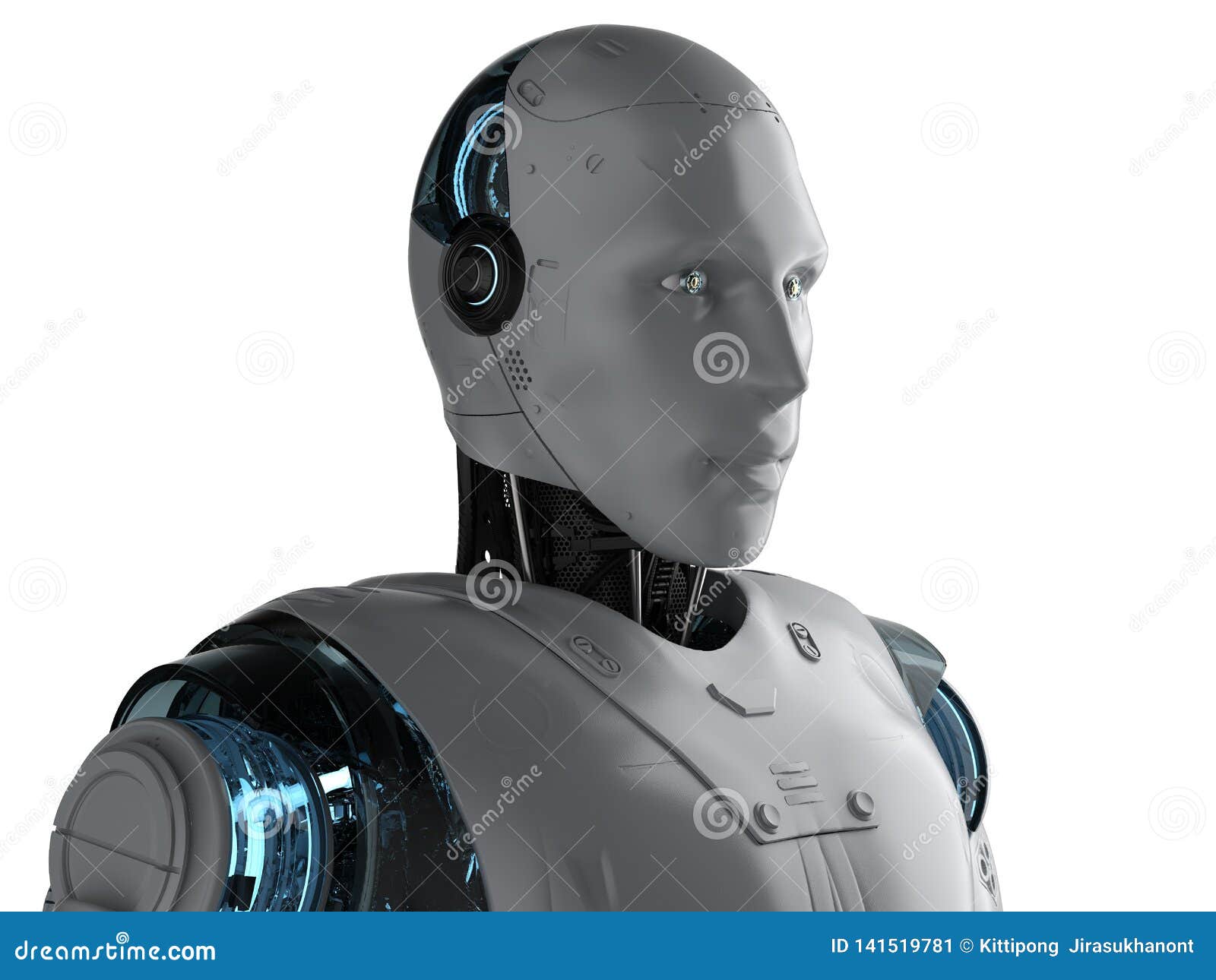 Robot, Portrait. AI Generated Stock Photo | CartoonDealer.com #268449864