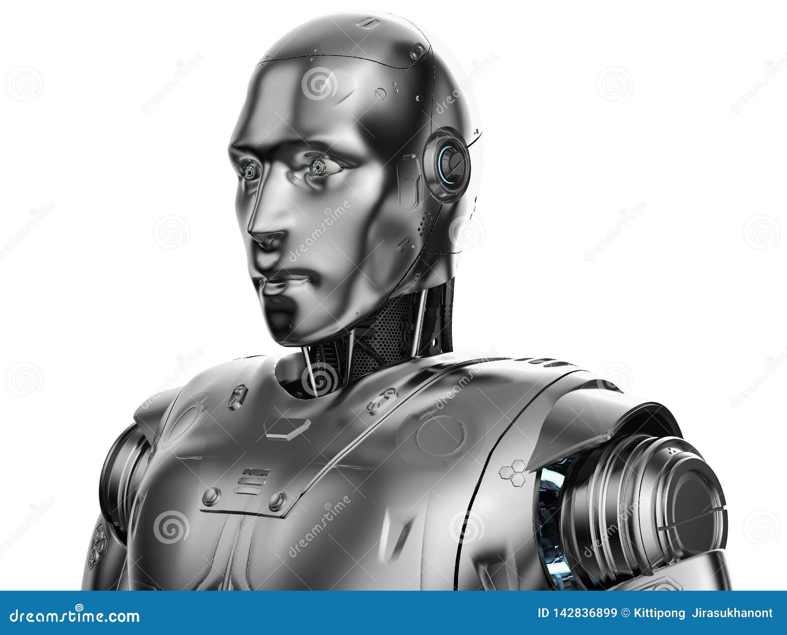 Robot, Portrait. AI Generated Stock Photo | CartoonDealer.com #268449864