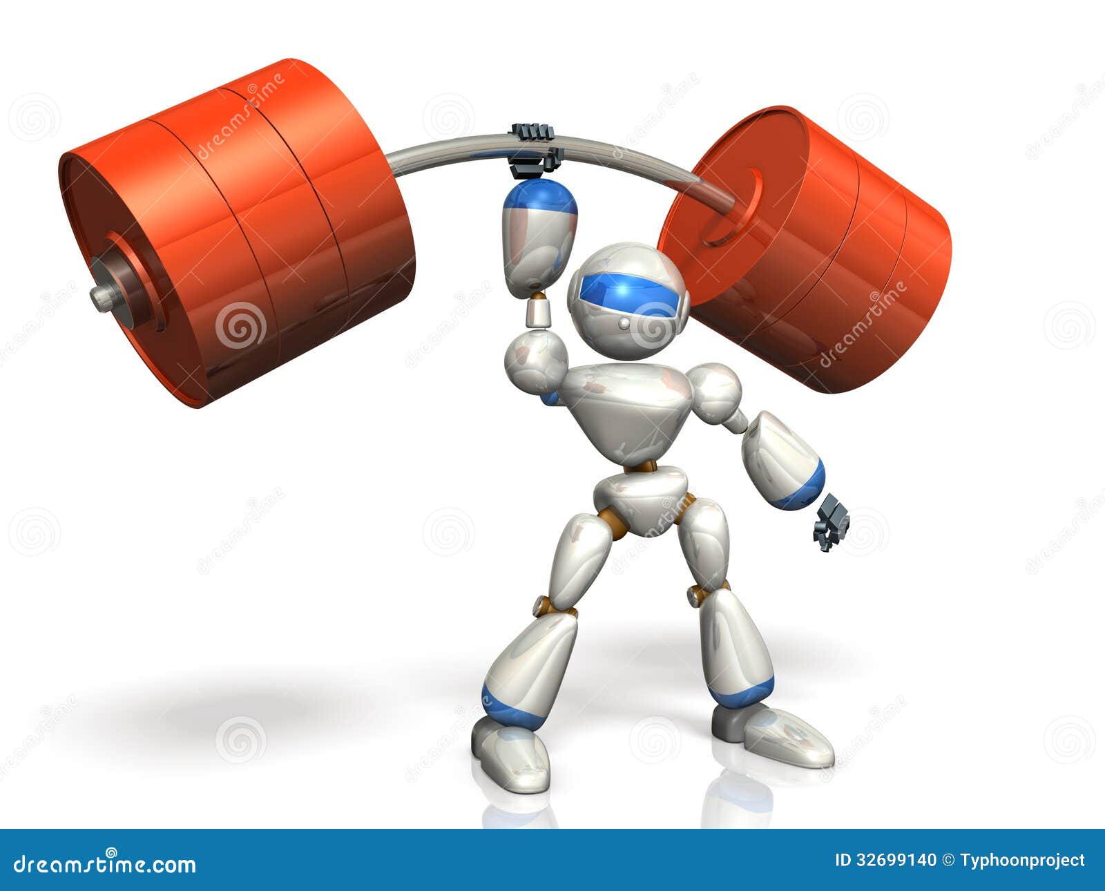 Humanoid Robot is Possesses Superhuman Strength. Stock Illustration ...