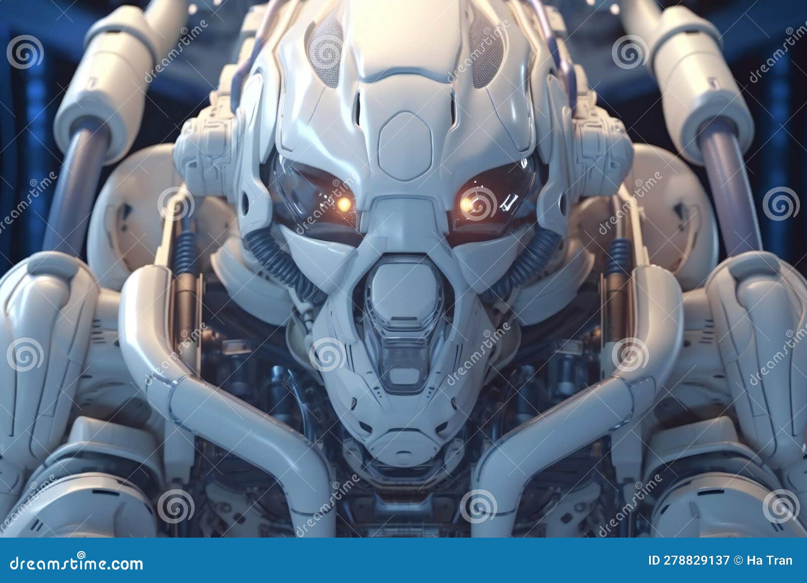 Humanoid Robot in Space, Future Technology Concept, Artificial ...