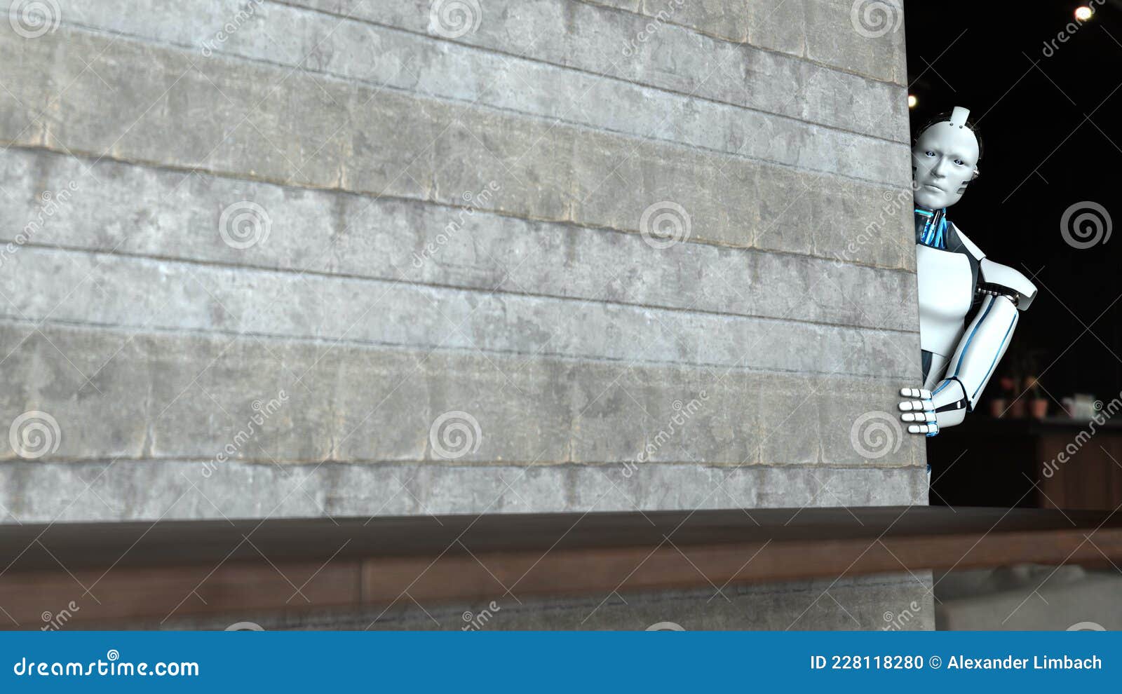 Humanoid Robot Spy stock illustration. Illustration of cyan - 228118280