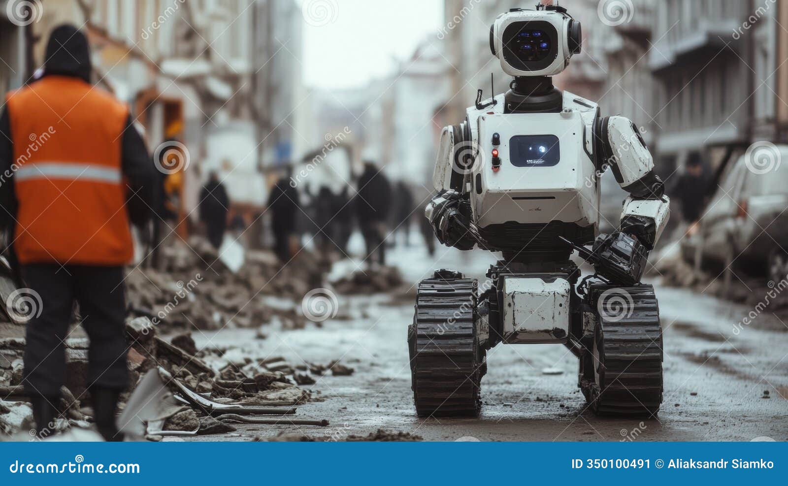 Humanoid Robot Surveying a Chaotic Urban Environment after Disaster ...