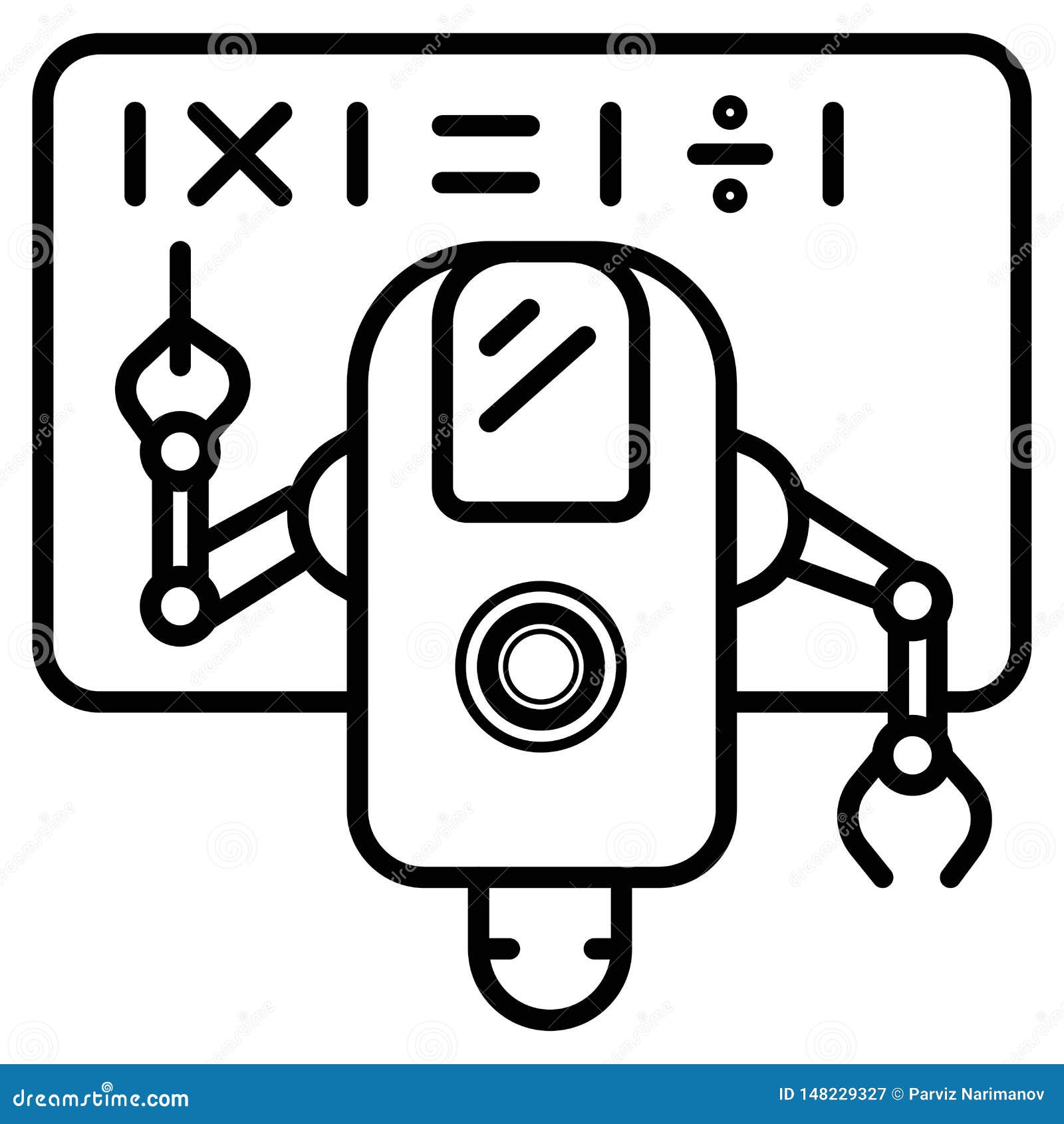 Humanoid robot teacher stock illustration. Illustration of presentation ...