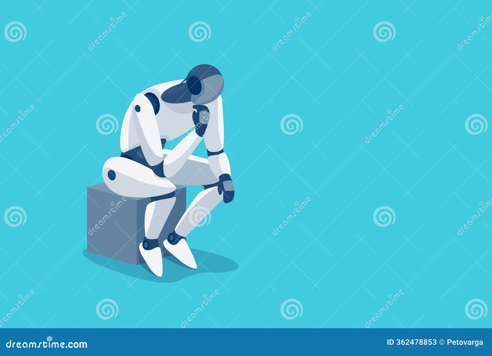 Humanoid Robot Clicks Network Stock Photography | CartoonDealer.com ...