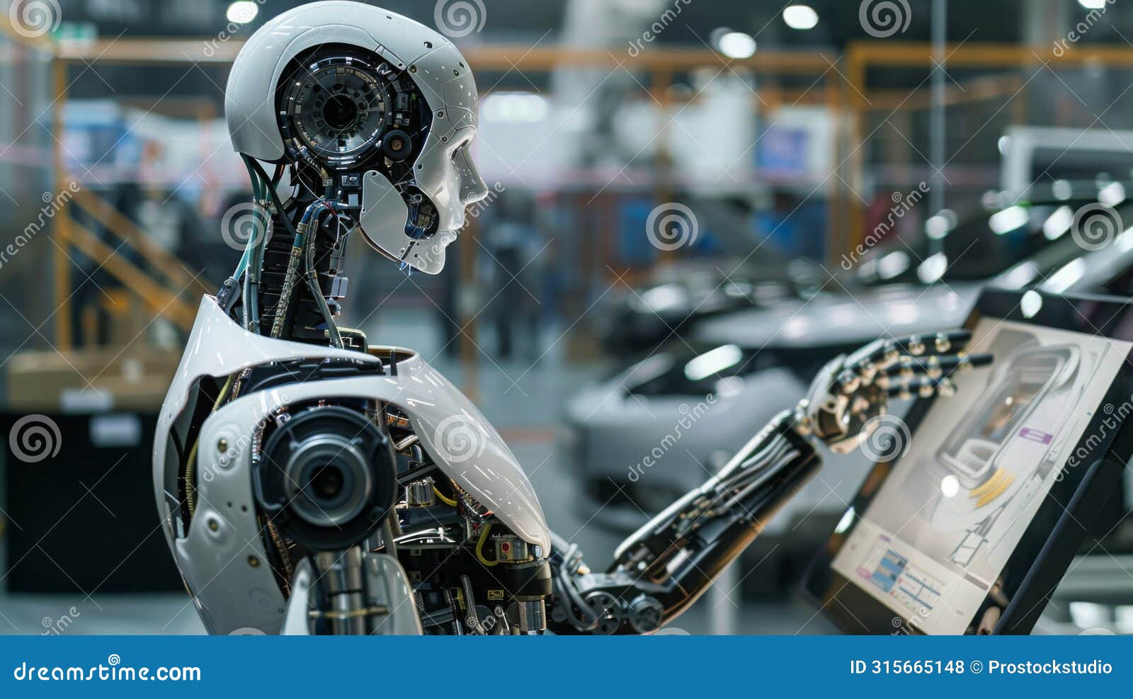 Humanoid Robot at a Technology Expo Stock Photo - Image of servo ...