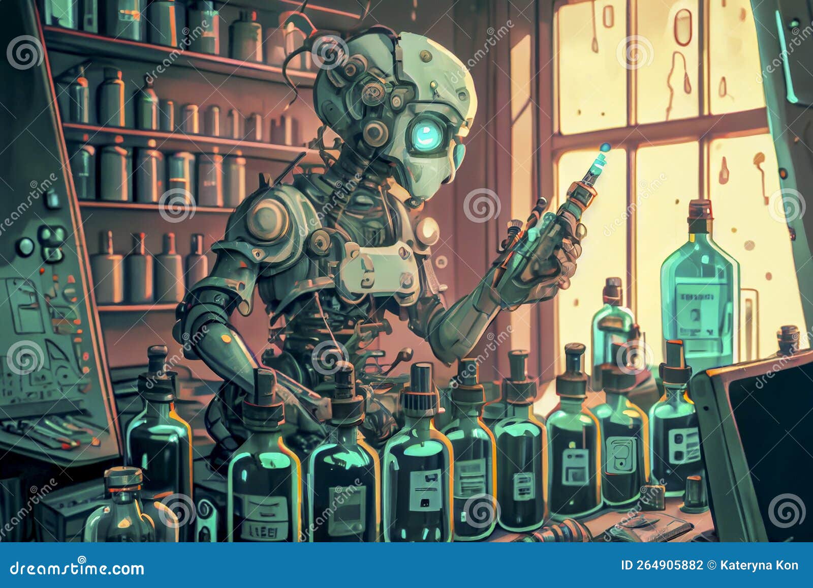 Automation In The Clinical Laboratory. Pipetting Robot Laboratory ...