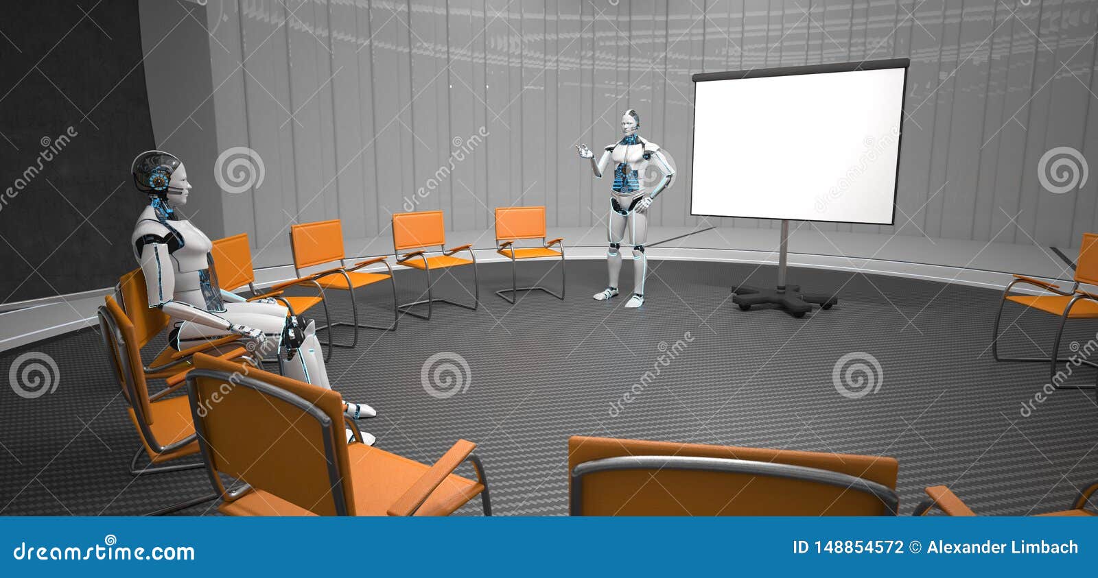Robots Deep Learning stock illustration. Illustration of learn - 148854572