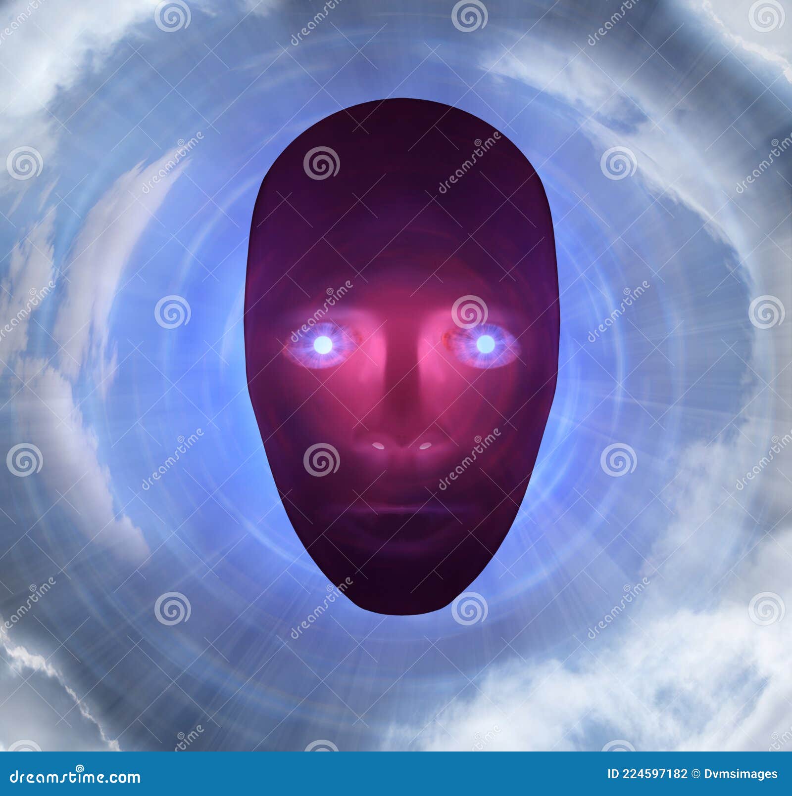 Humanoid Surreal Alien Face Stock Photo - Image of eyes, alien: 224597182