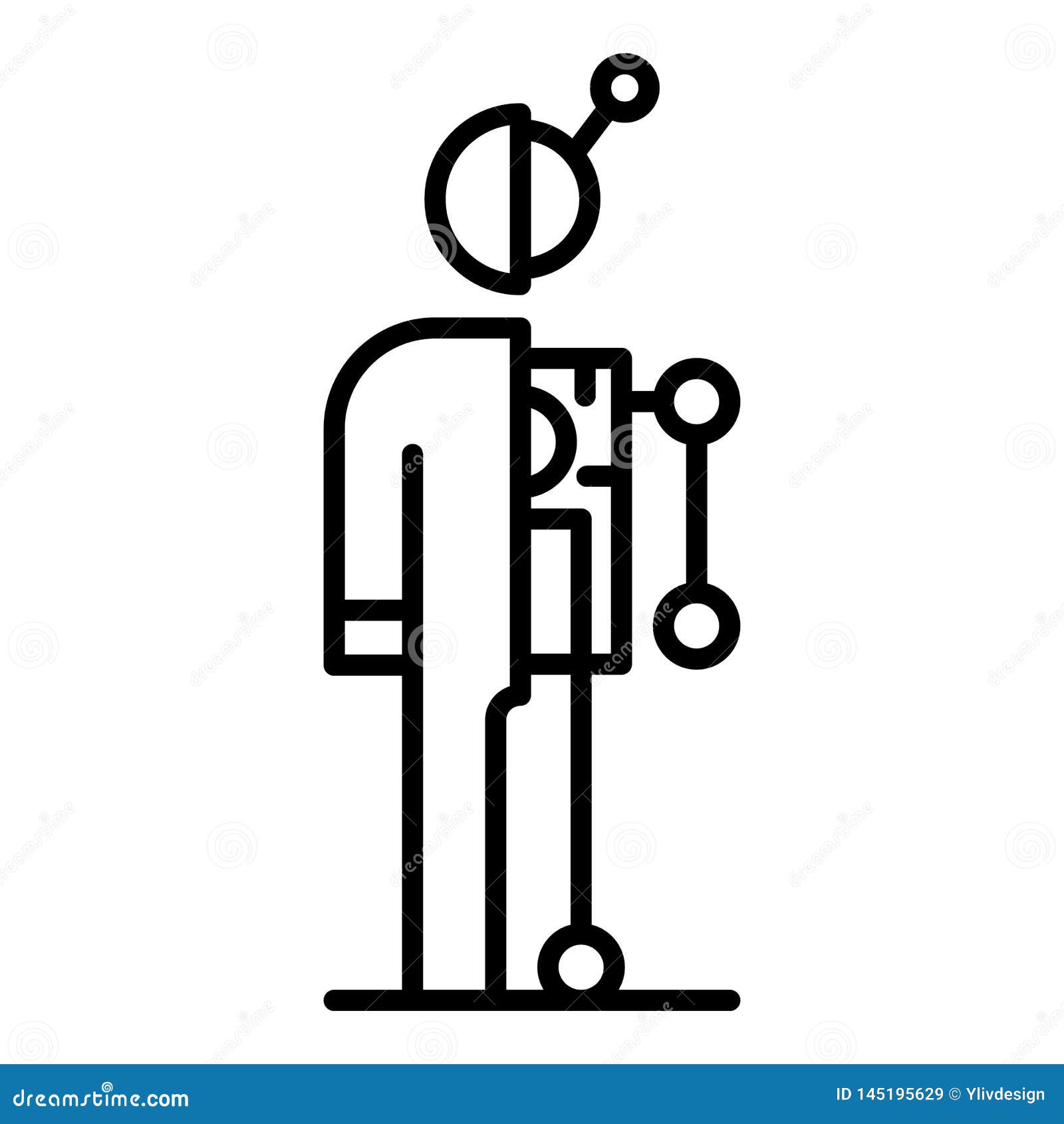 Humanoid Vertical Cut Icon, Outline Style Stock Vector - Illustration ... Humanoid Vertical Cut Icon, Outline Style Stock Vector - Illustration ...