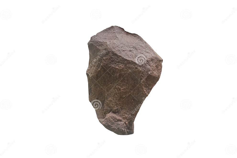 Sandstone Knapped Tool on Two Faces Isolated on White Background. Stone ...