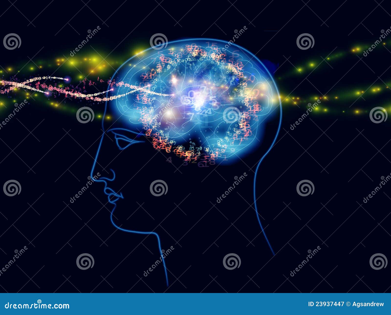 Between humans and digits stock illustration. Illustration of computer ...