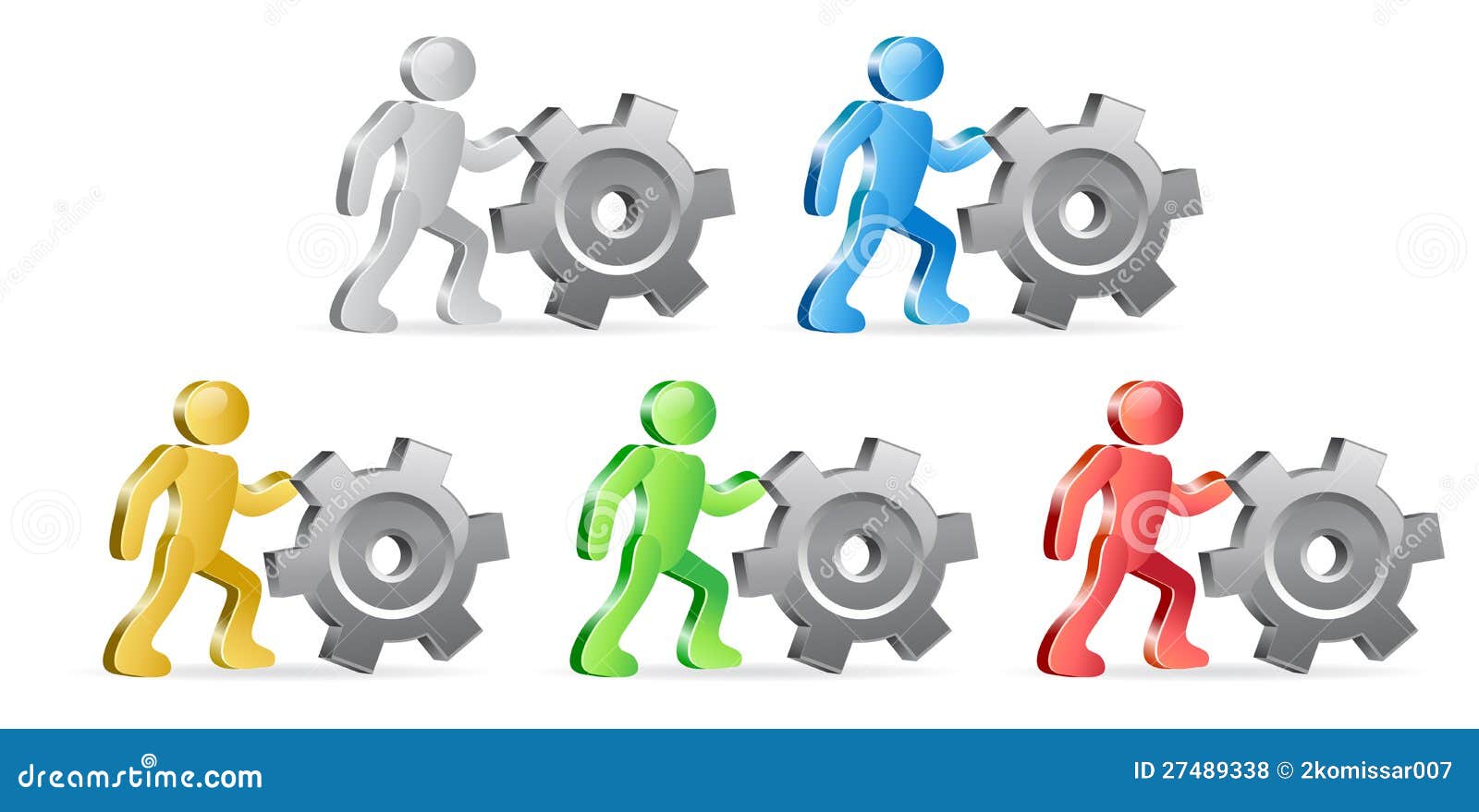 Humans and Gear stock vector. Illustration of mark, graphic - 27489338