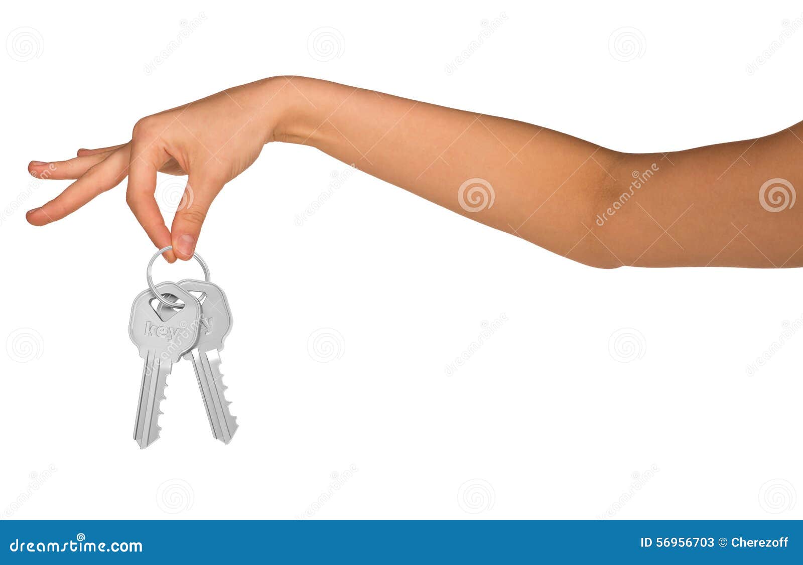 Humans hand holding keys stock image. Image of isolated - 56956703