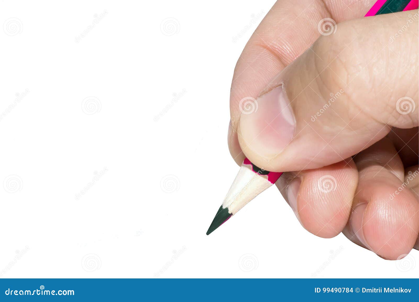 Humans hand holding pencil stock photo. Image of education - 99490784