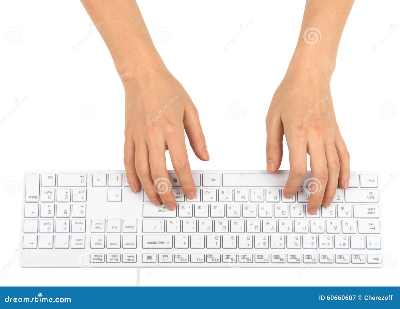 Humans Hands Using Keyboard Stock Image - Image of keyboard, isolated ...