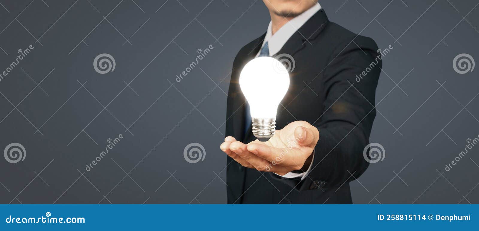 Humans Hold Light Bulbs in Hand Innovative Technology Stock Photo ...
